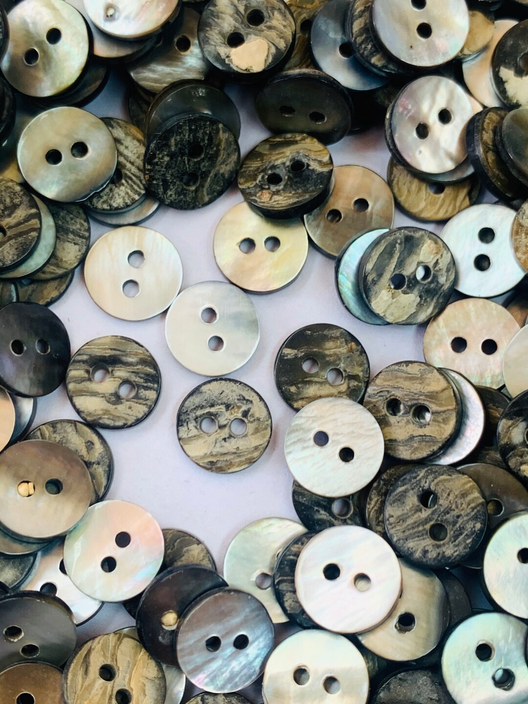 120 Rare Black MOP Button 11 Mm Real MOP Deep Sea Shell - Etsy