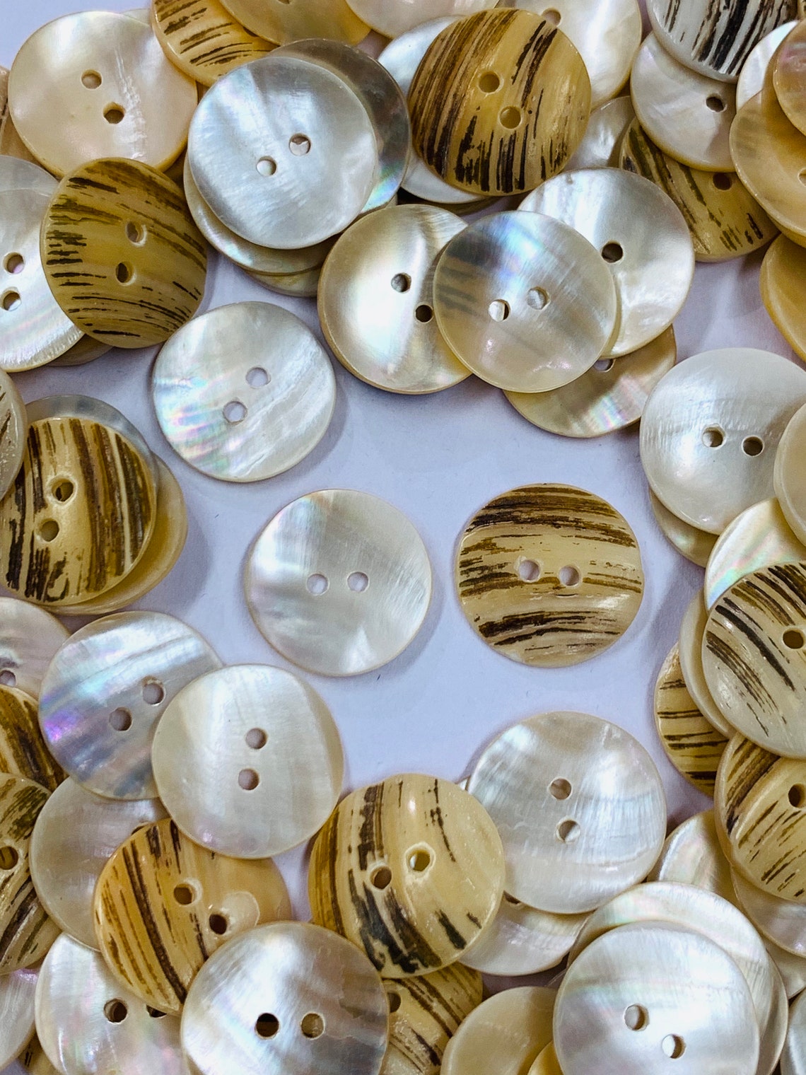 Natural River Shell Buttons Shell Button MOP Buttons Cream - Etsy