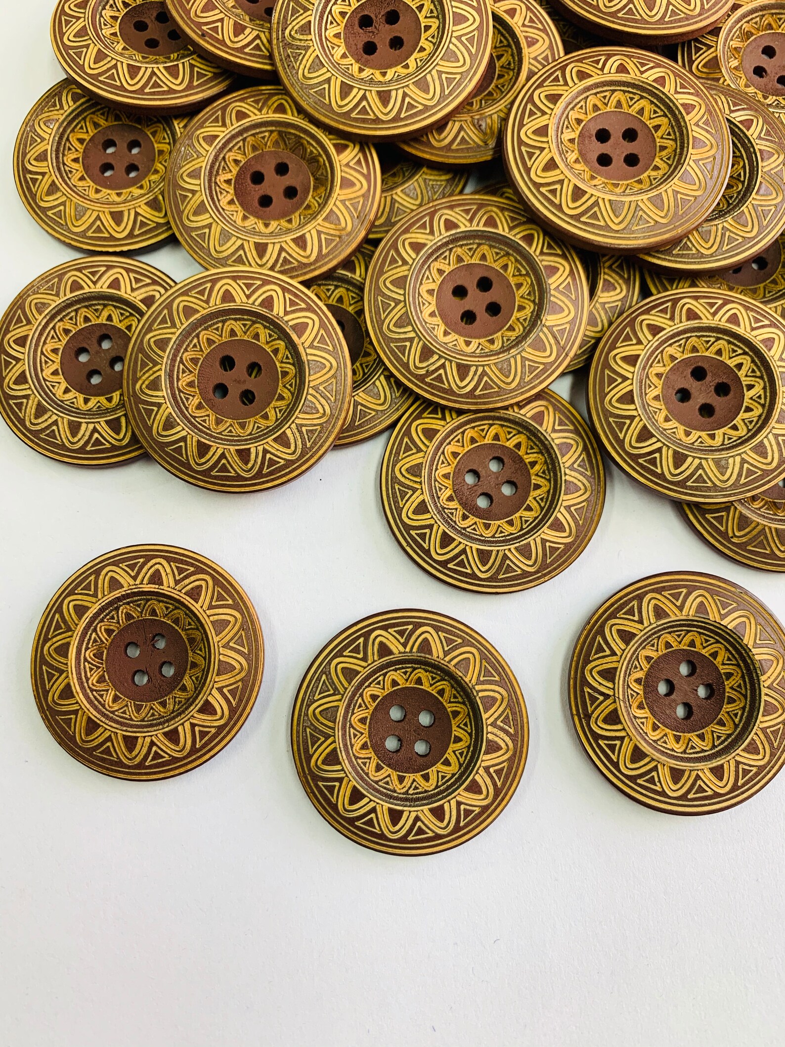 12 Pieces Natural Wood Button-very Big Buttons Extra Large | Etsy
