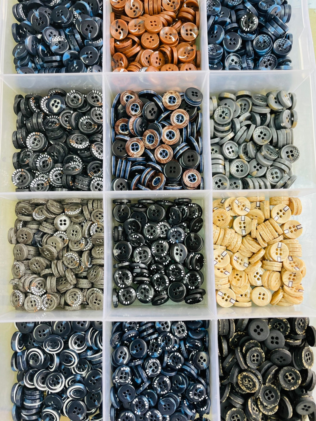 12 Design 144 Pcs Fancy Shirt Buttons for Sewing Men's Shirt Buttons ...