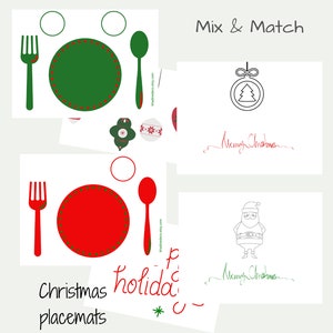 Winter / Christmas Themed Printable Placemat Bundle for Kids, Practical ...