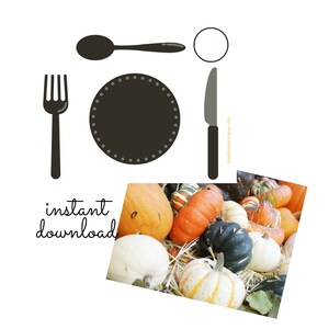 Fall & Thanksgiving Kids Printable Placemat Bundle, Montessori ...