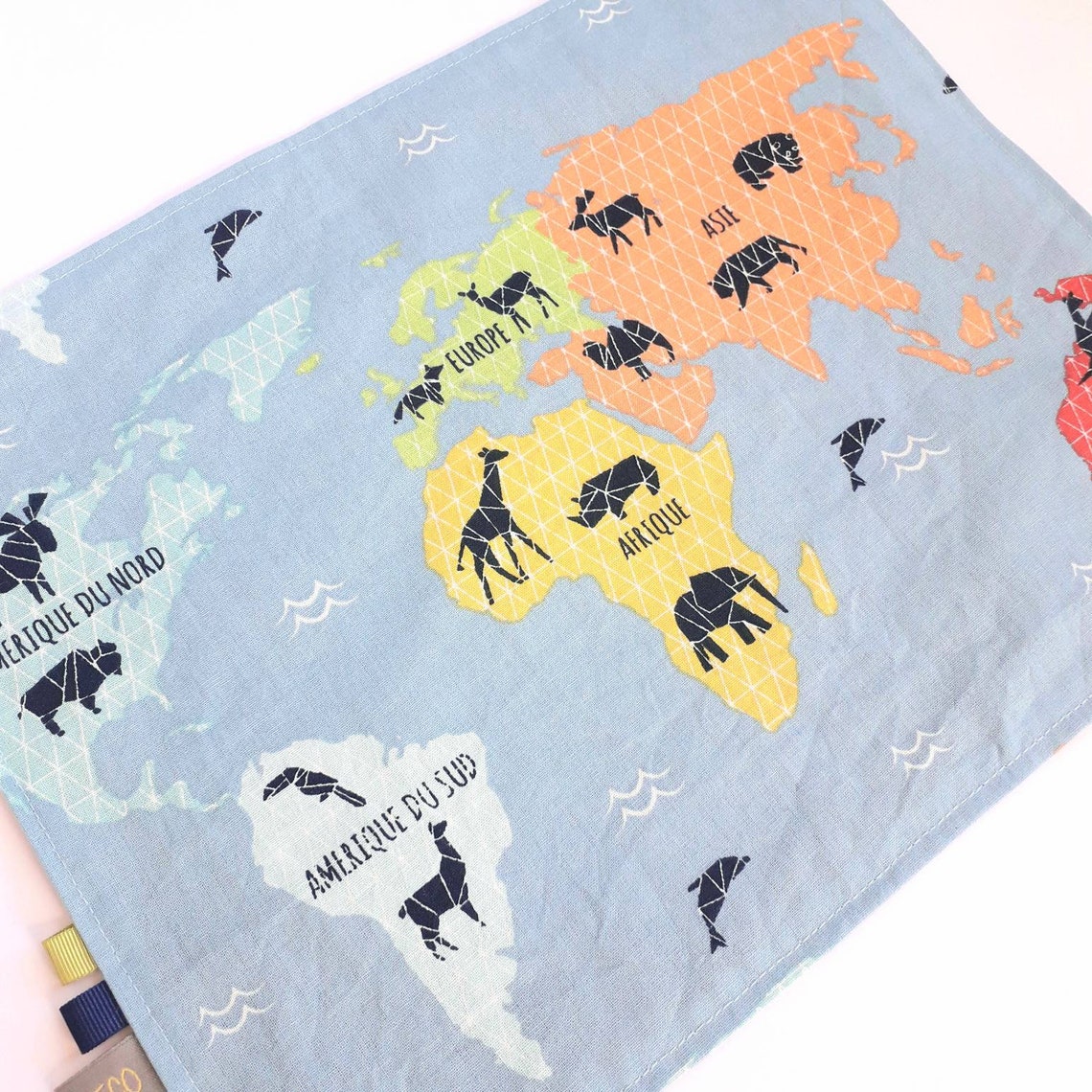 World Map Baby Bib Educational Montessori Placemat Set - Etsy UK