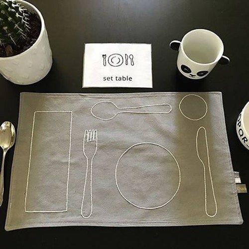 Place Setting Montessori Practical Life Montessori Placemat - Etsy