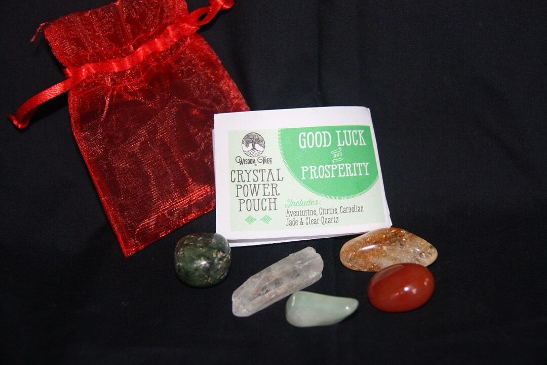 Good Luck and Prosperity Crystal Power Pouch, Good Luck Crystal Kit - Etsy