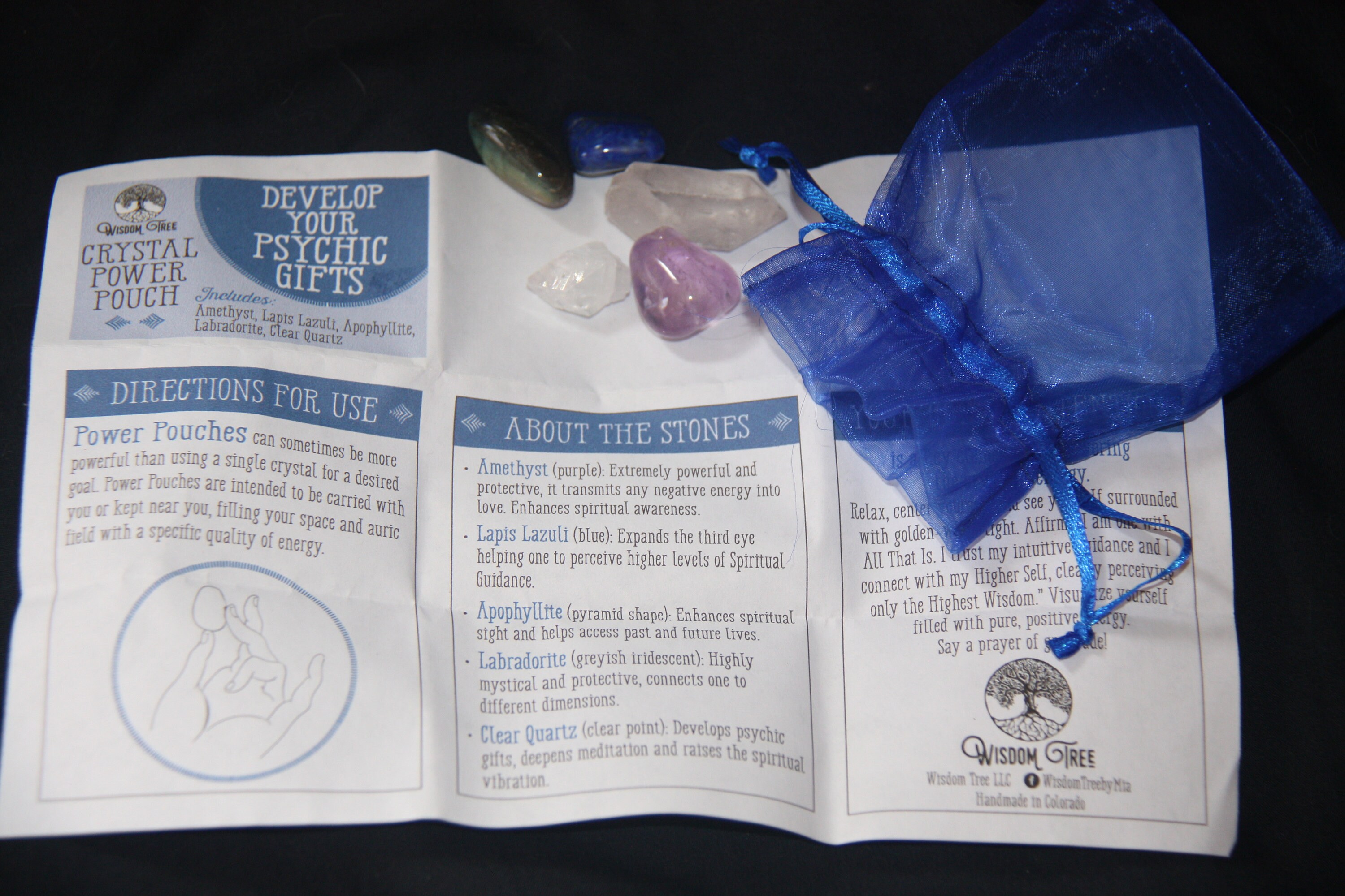 Develop Your Psychic Gifts Crystal Power Pouch, Intuition, Psychic ...