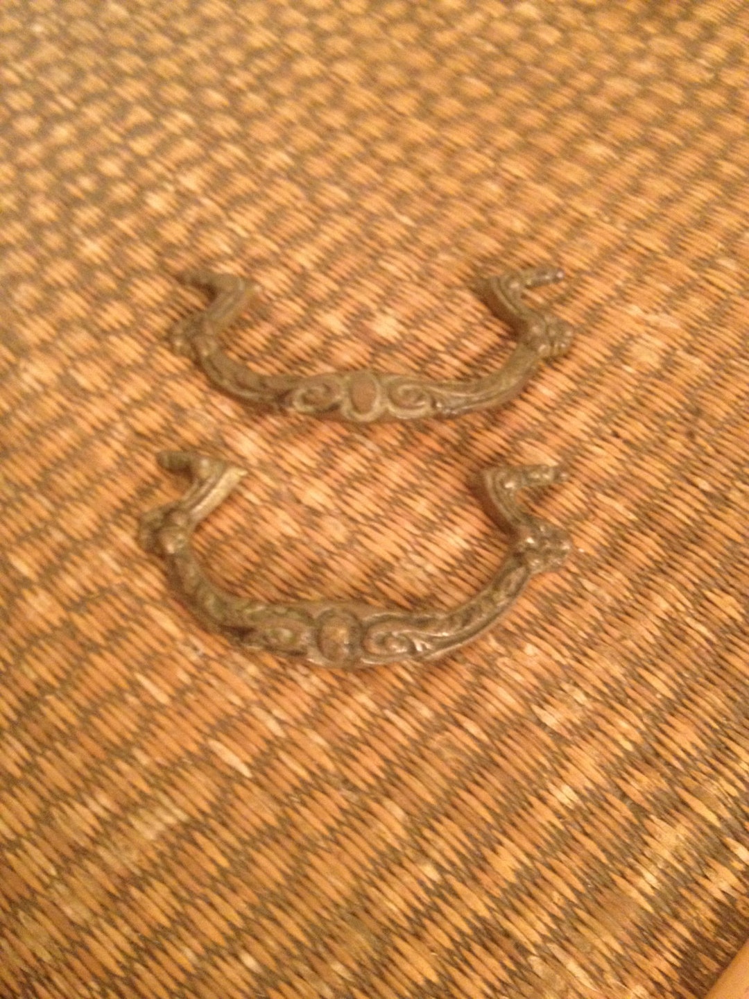 Vintage Metal Hanging Drawer Handles - Bales and Bases - Etsy