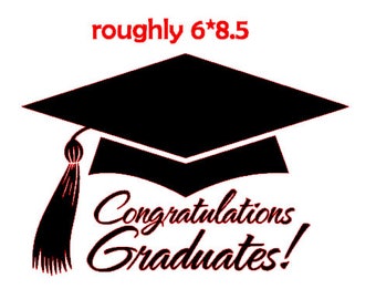 Graduation cap decal | Etsy