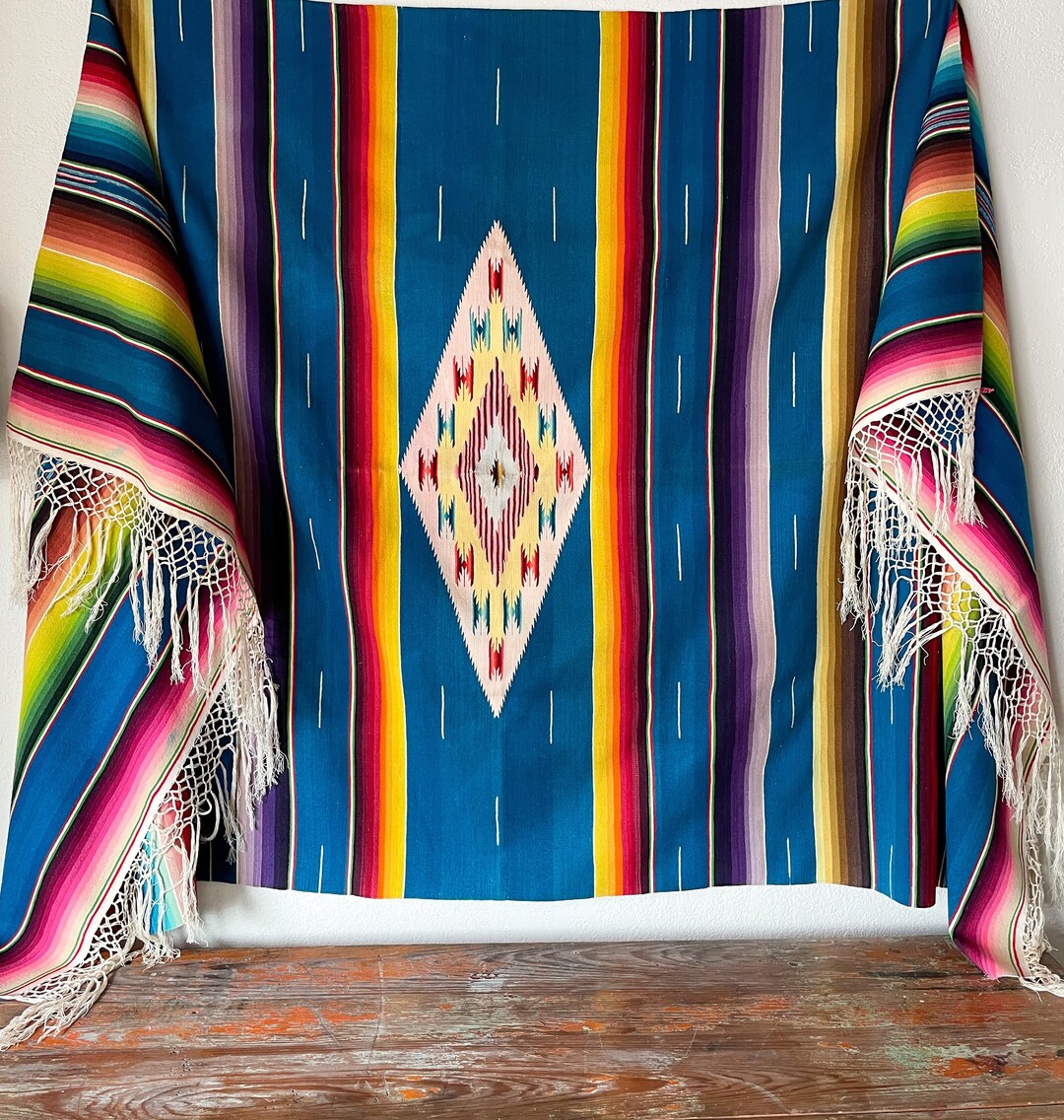 Vintage Saltillo Serape Blanket - Etsy
