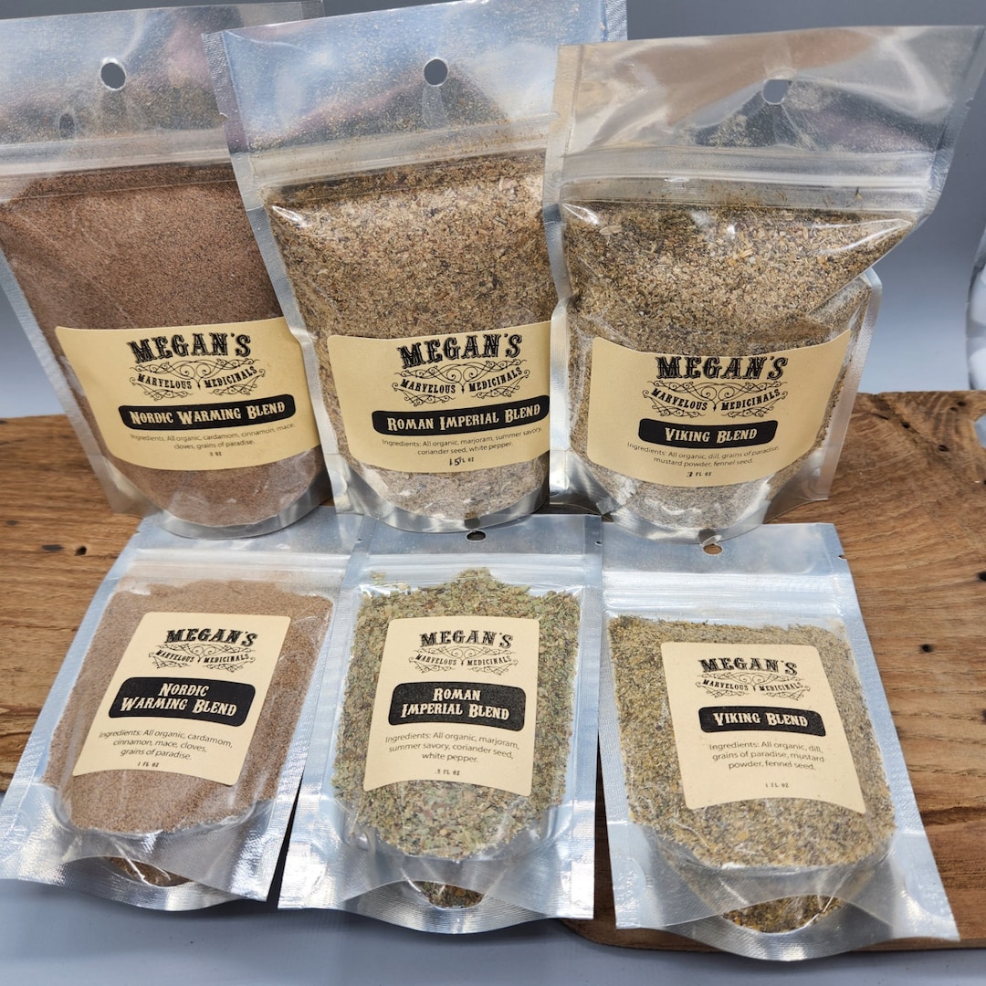 Medieval Spice Mix Gift Set, Set of 3, Culinary Herbs, Grains of ...