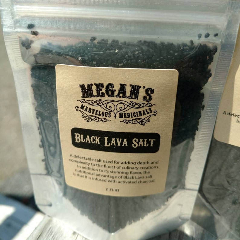 Black Lava Salt Culinary Salt Black Lava Salt Activated - Etsy