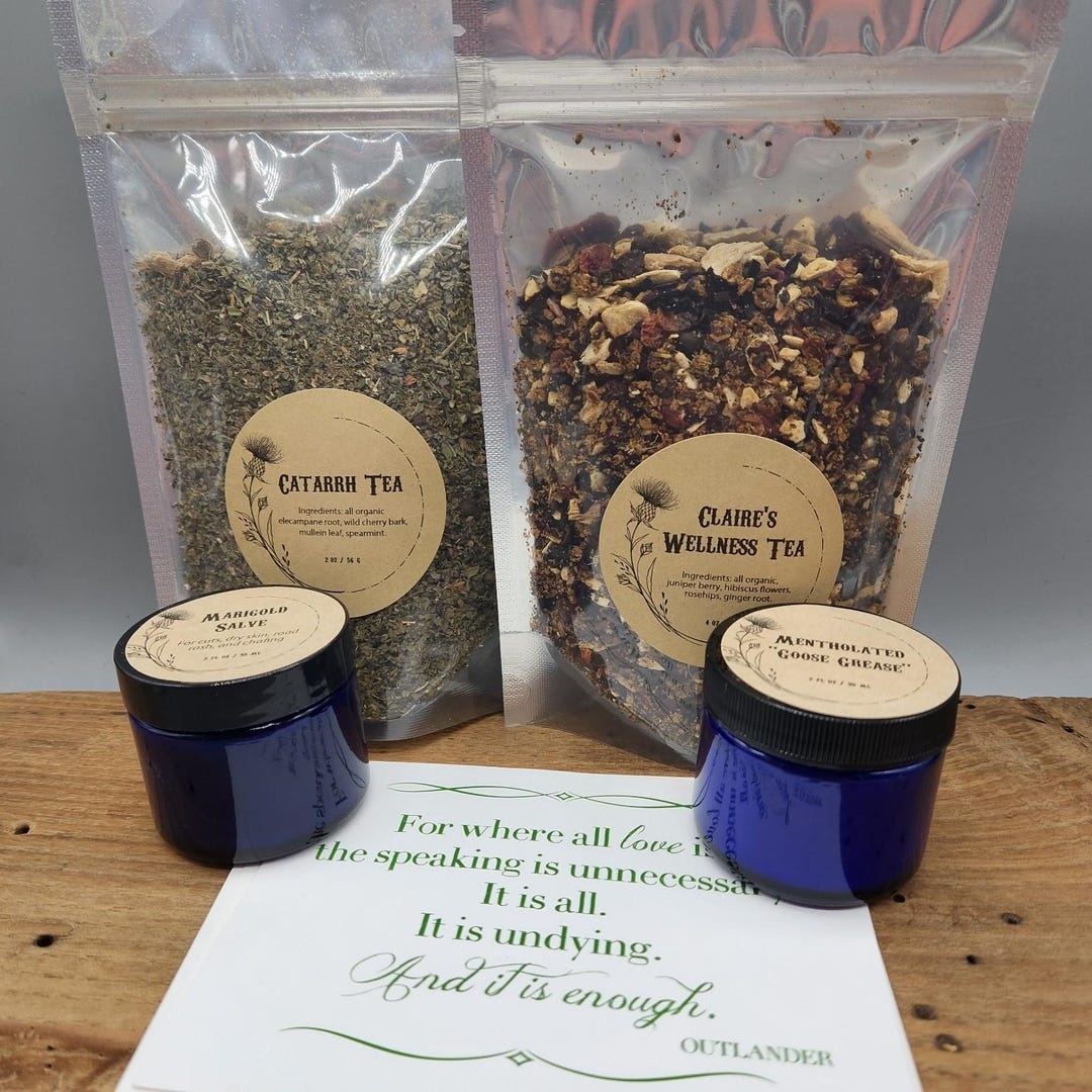Outlander Inspired Herbal Gift Set – Apothecary Style Teas & Salves ...