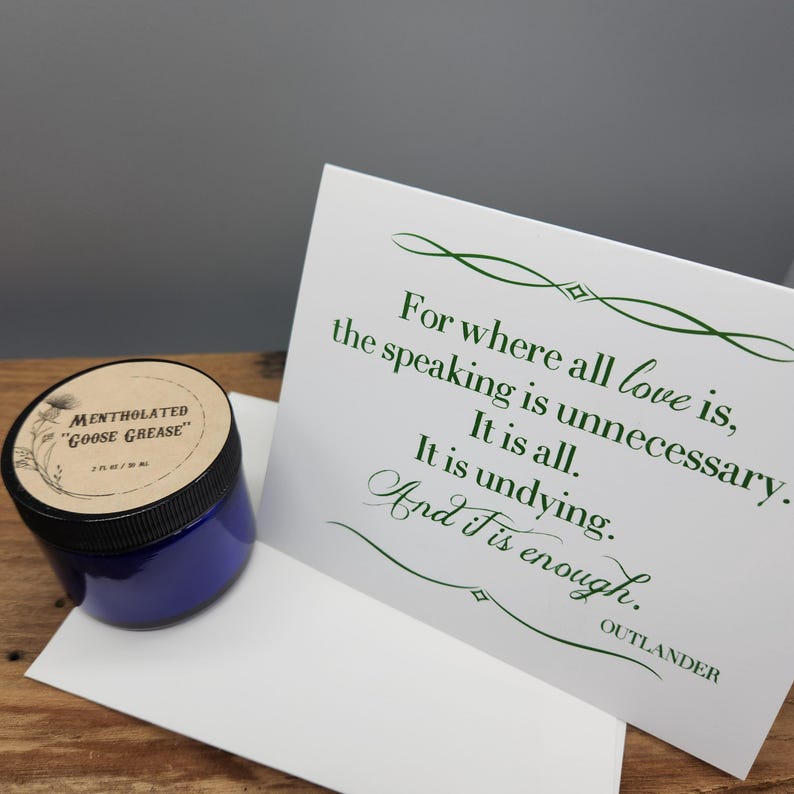 Mentholated "goose Grease" Balm – Outlander Inspired Botanical Cooling ...