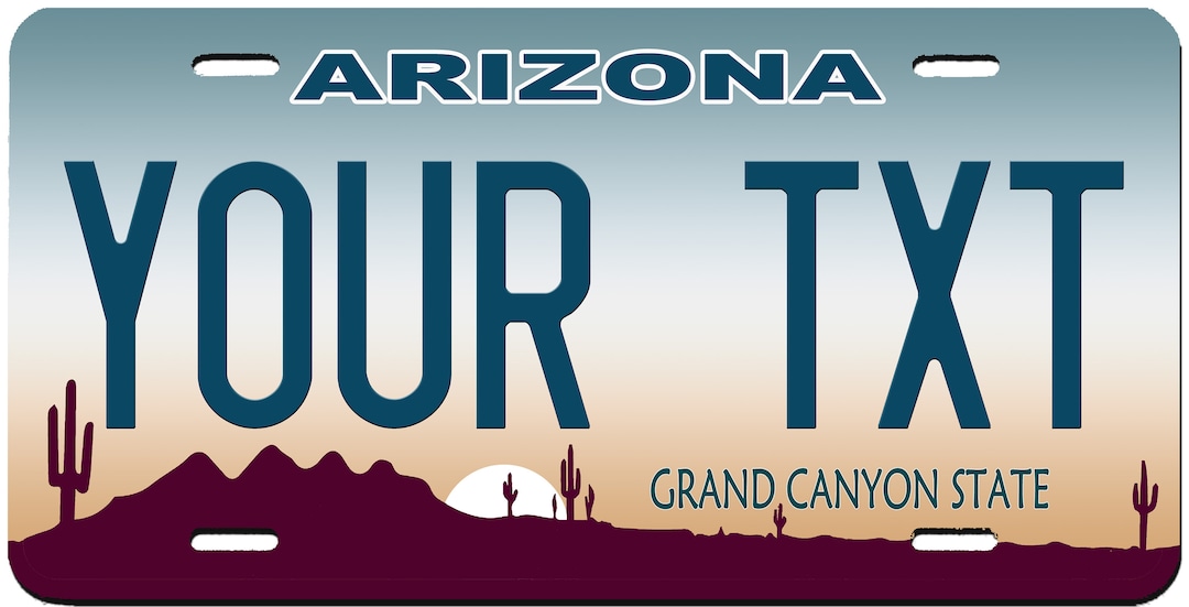 Arizona Custom Personalized License Plate Novelty Automobile Accessory ...