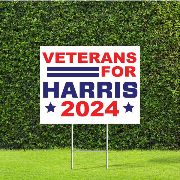 Veteran Harris Yard Sign - Etsy