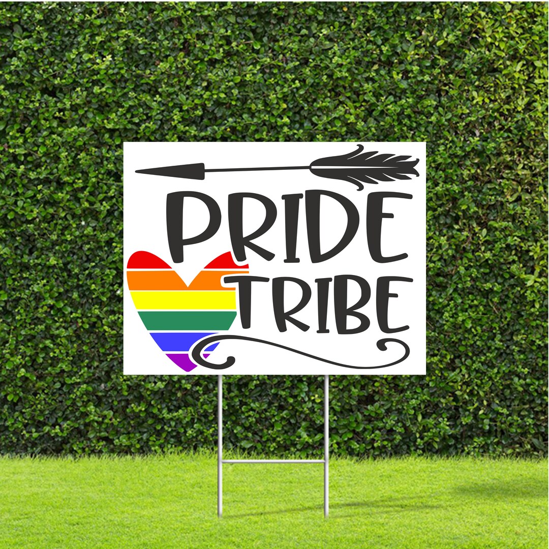 Pride Tribe 18"x22" Large Yard Sign Great for Pride LGBTQ Parade ...