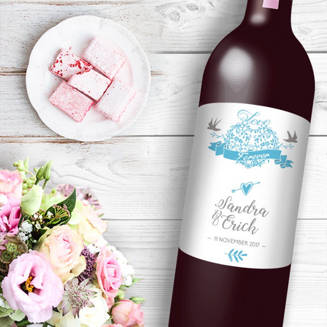 Love Forever Wine / Beer Bottle Labels Great for Engagement Bridal ...
