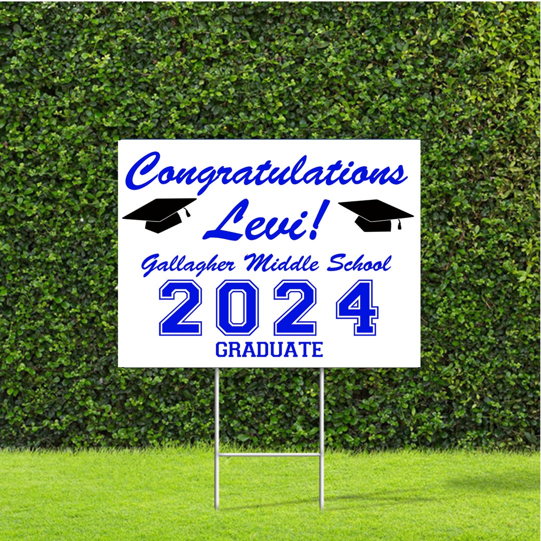 Graduation Yard Signs, Class of 2024 Sign, Perfect for Celebrating Your ...