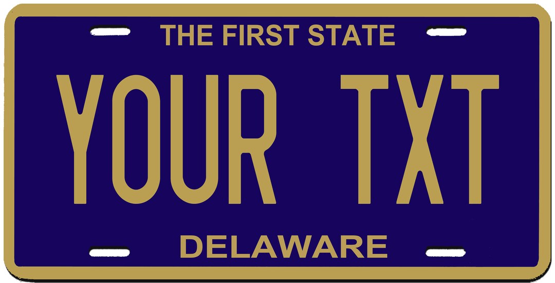 Delaware Custom Personalized License Plate Novelty Automobile Accessory ...