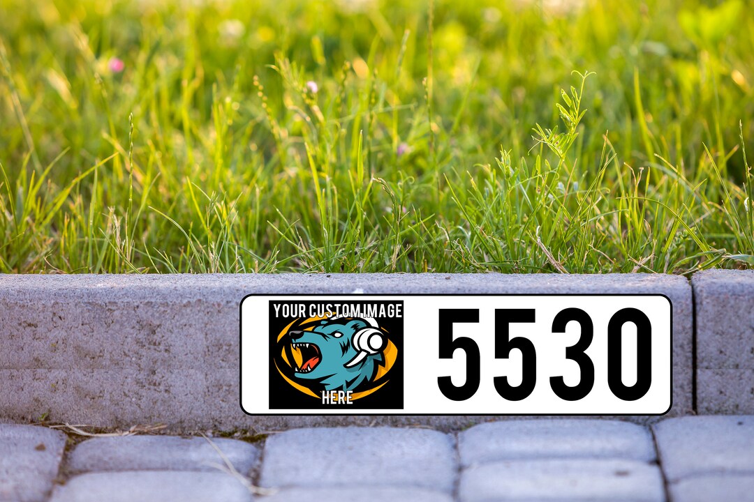 Custom Image Address Curb Number Address Self Adhesive Very Durable ...