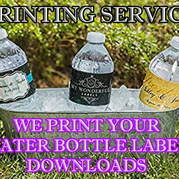 Personalized Wedding Water Bottle Labels - Etsy