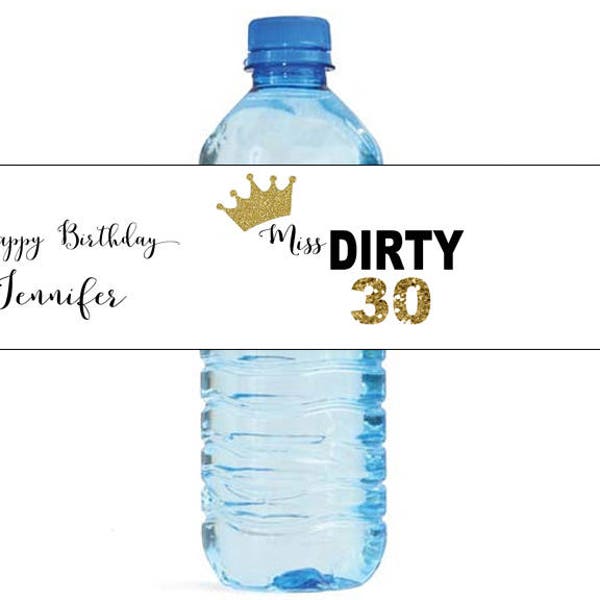 Dirty Thirty Water Bottle - Etsy