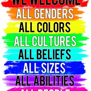We Welcome Yard Sign Equality, Human Rights, 18x24 Sign With Metal H ...