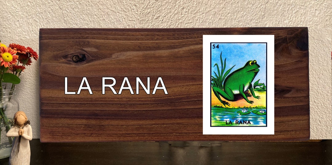 La Rana Mexican Loteria Mexican Lottery Bingo Image on Hand Stained ...