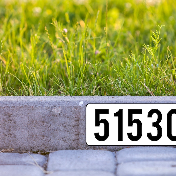 Curb Decals Number - Etsy