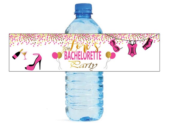 Bachelorette Party Water Bottle Labels Great for Engagement | Etsy