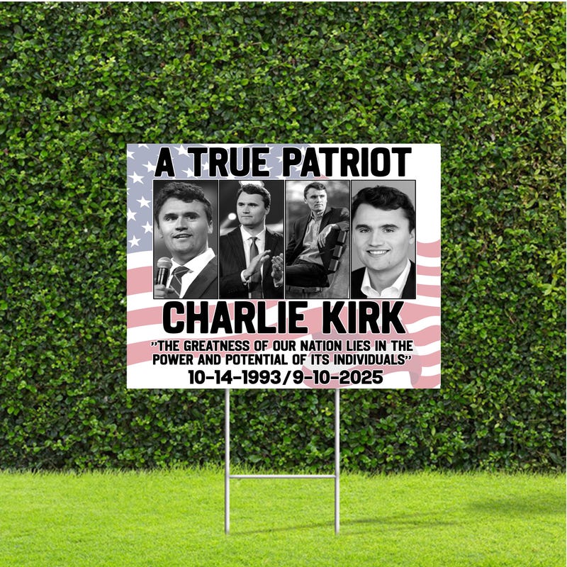 Charlie Kirk Banner - Etsy