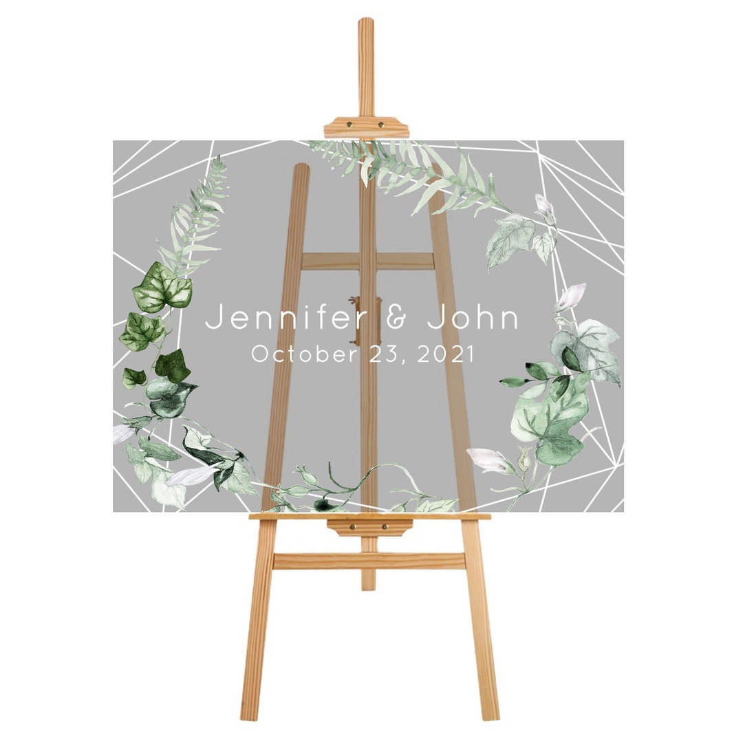 Ivy & Sage Geometric Shapes Themed Welcome Sign Great for Wedding ...