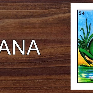 La Rana Mexican Loteria Mexican Lottery Bingo Image on Hand Stained ...