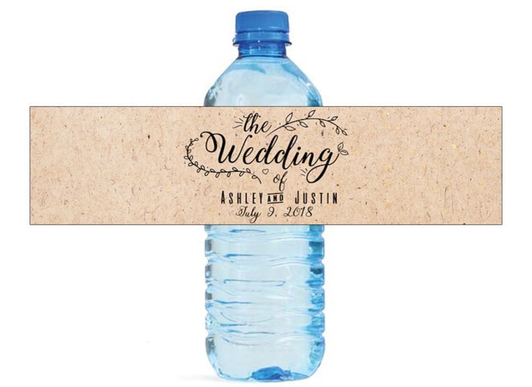 The Wedding Water Bottle Labels Great for Weddings, Engagement Bridal ...