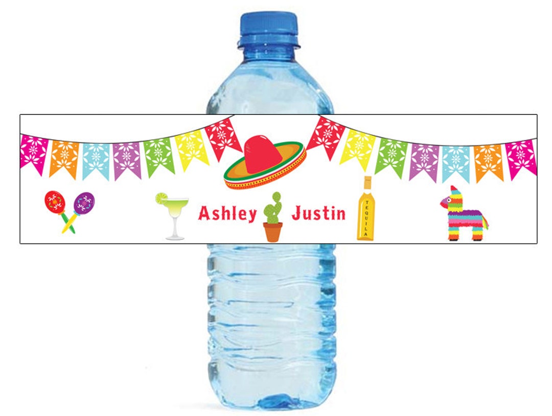 Mexican Fiesta Wedding / Birthday Water Bottle Labels Great for ...