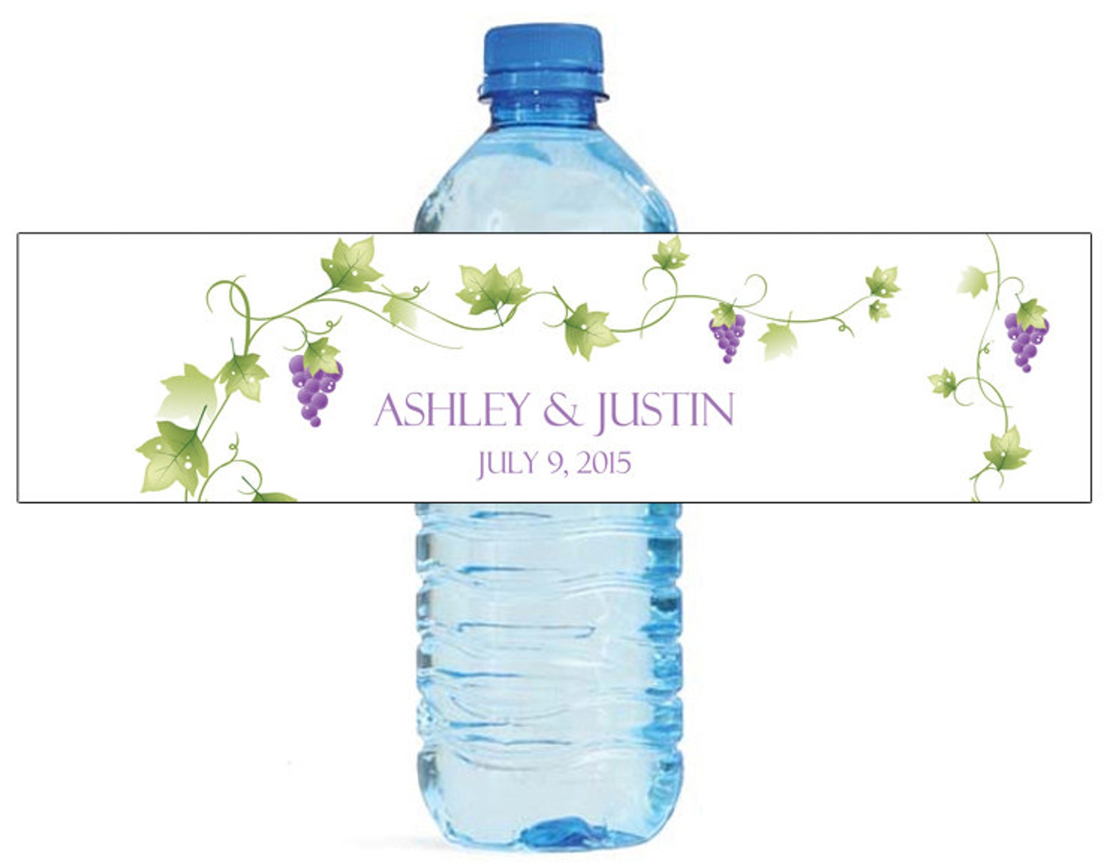 Vineyard Grape Vine Wedding Water Bottle Labels Great for Engagement ...