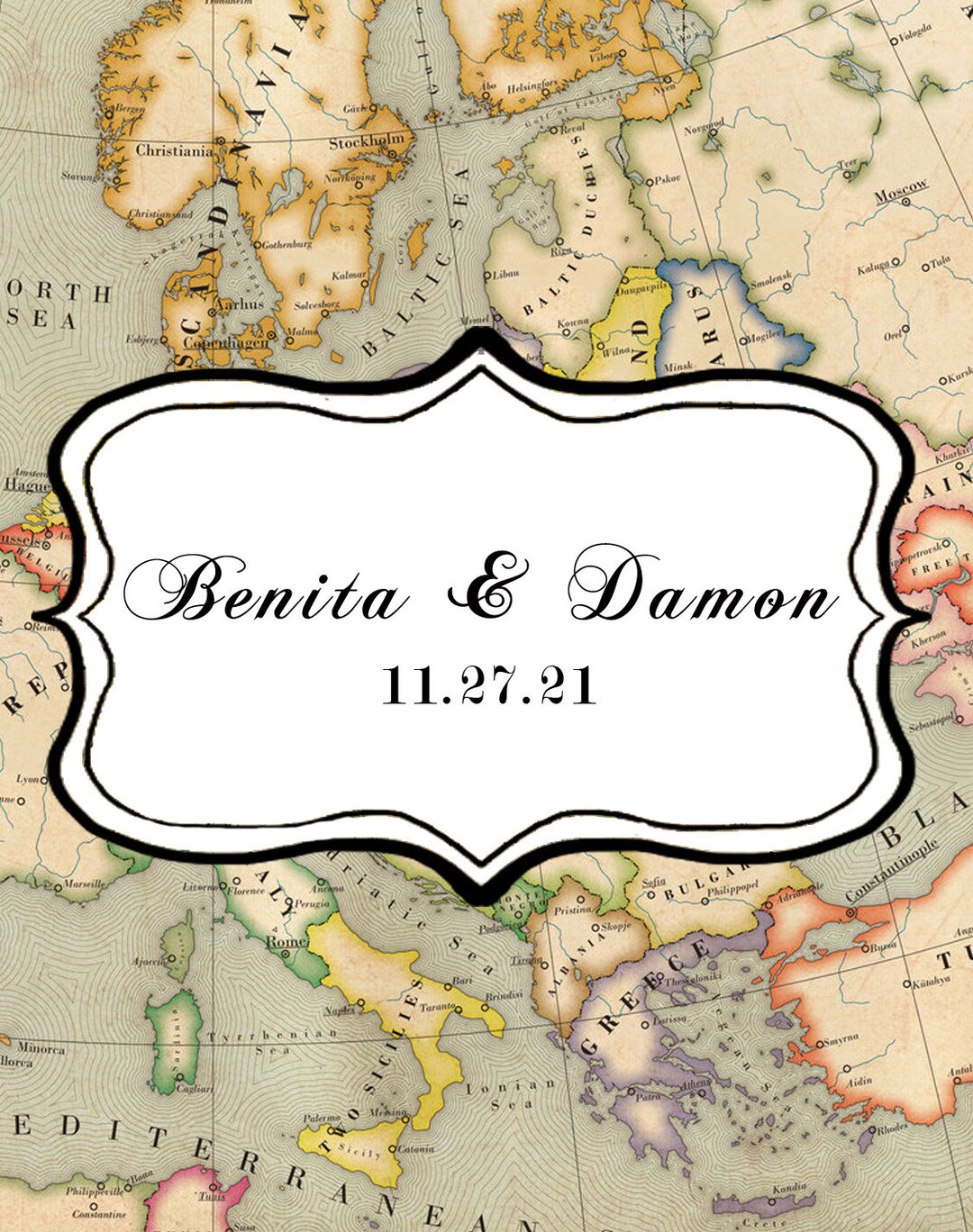 World Map Wine or Beer Bottle Labels Great for Engagement Bridal Shower ...