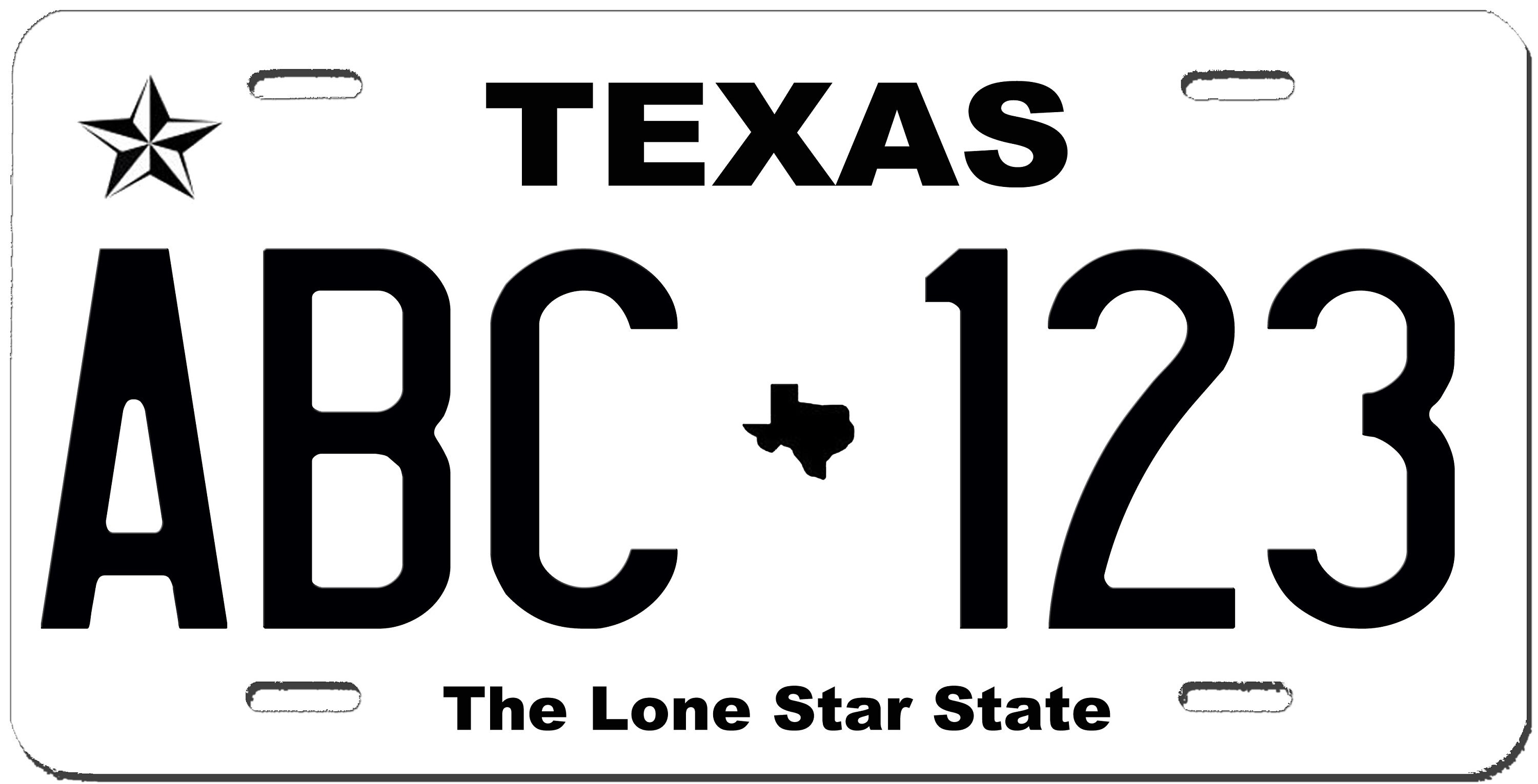 Texas Custom Personalized License Plate Novelty Automobile Accessory 