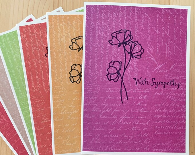 6ct Sympathy Card Set. Blank Handmade Sympathy Greeting Cards - Etsy