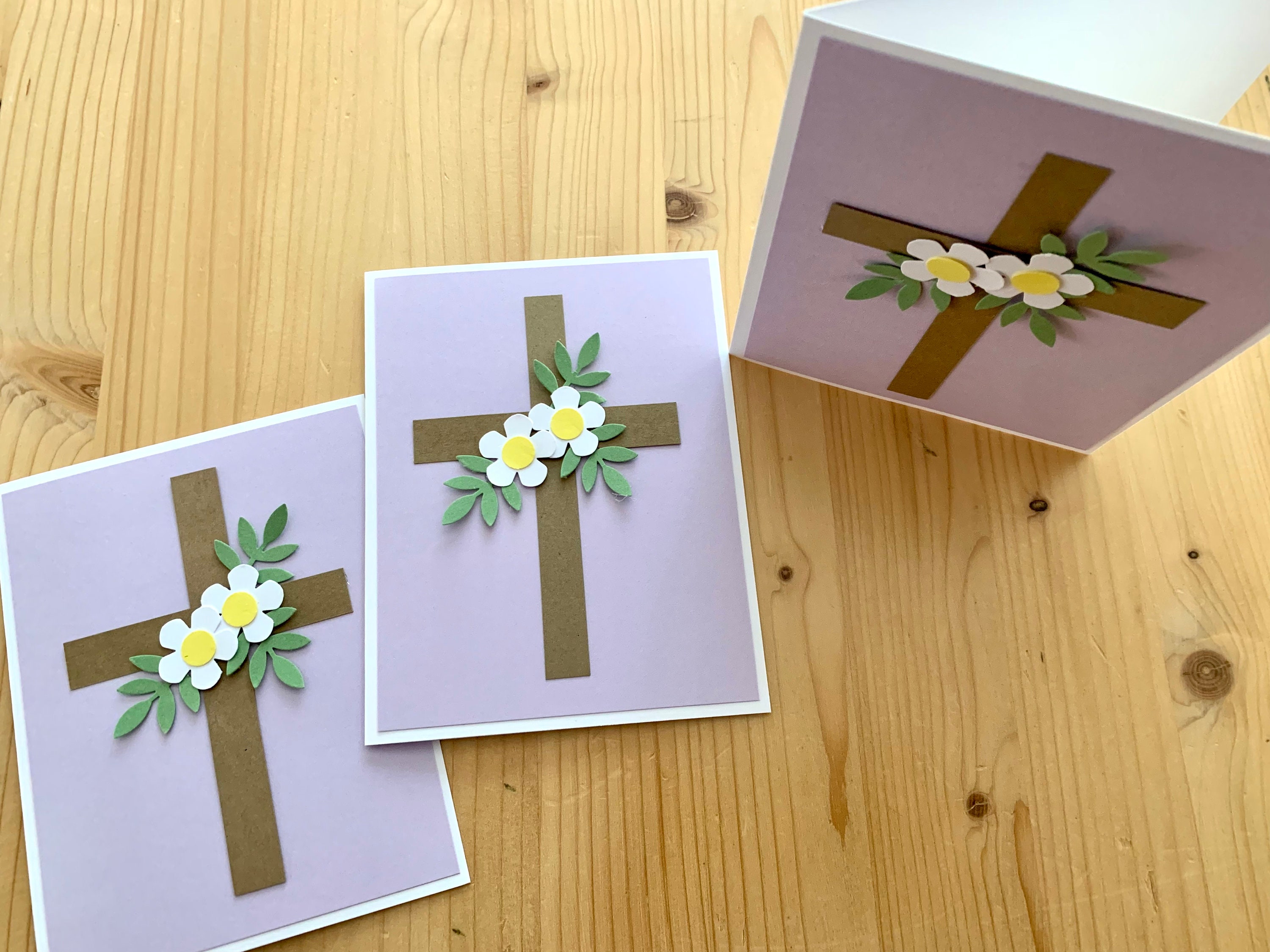 Christian Easter Card With Cross. Single Card Set of 3 or - Etsy