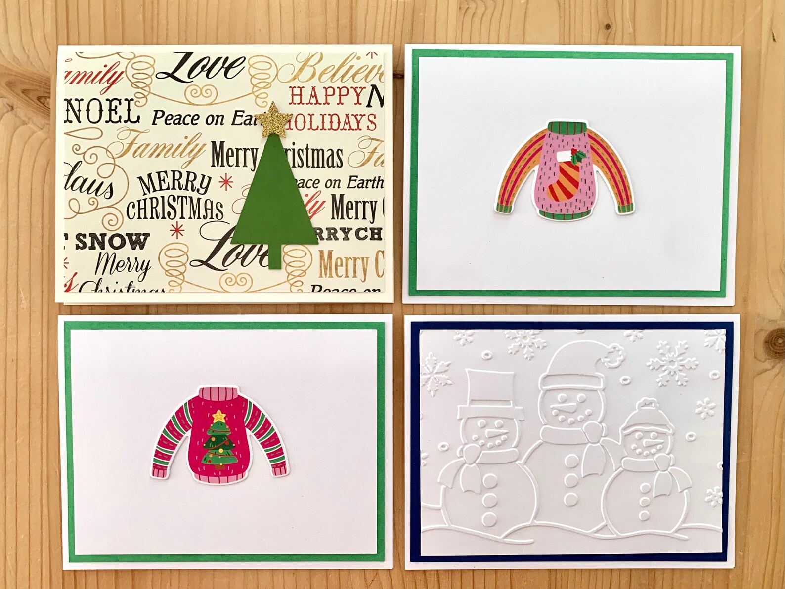 Handmade Christmas Cards. Set of 10 Holiday Greeting Cards - Etsy