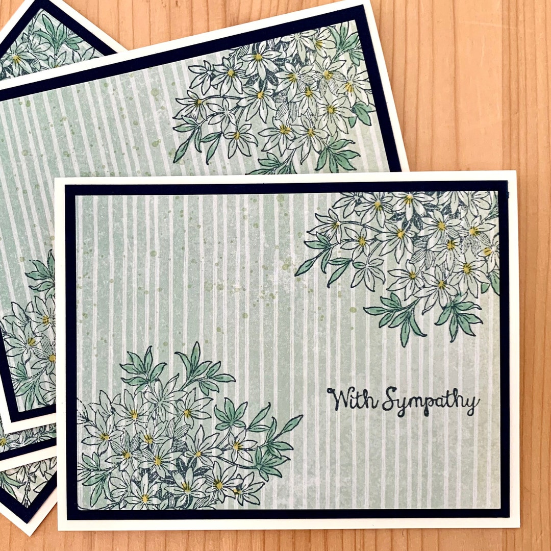 Blank Sympathy Card Set of 4, Handmade Cards - Etsy