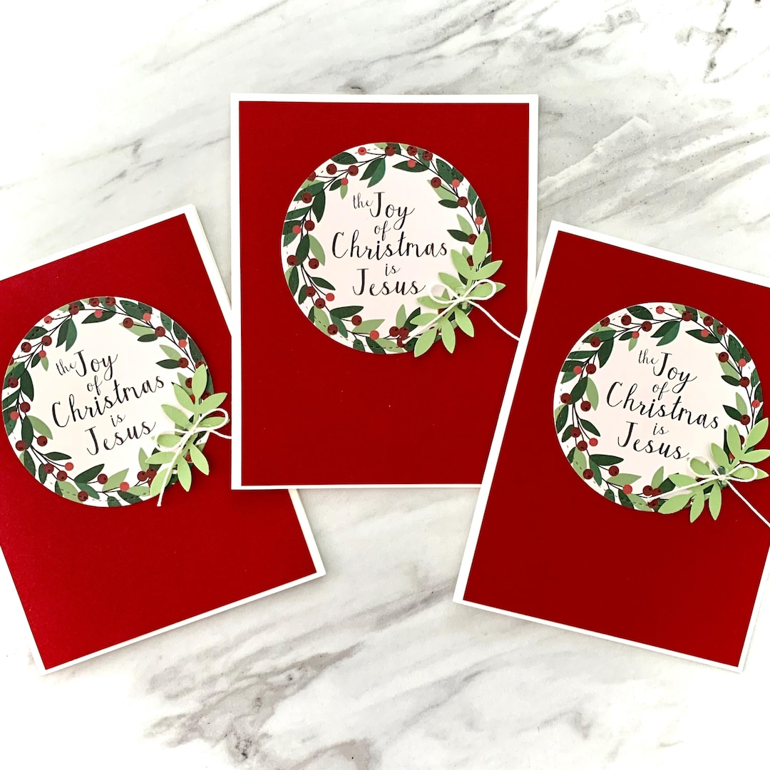 Christian Christmas Cards. Set of 3. the Joy of Christmas is Jesus ...