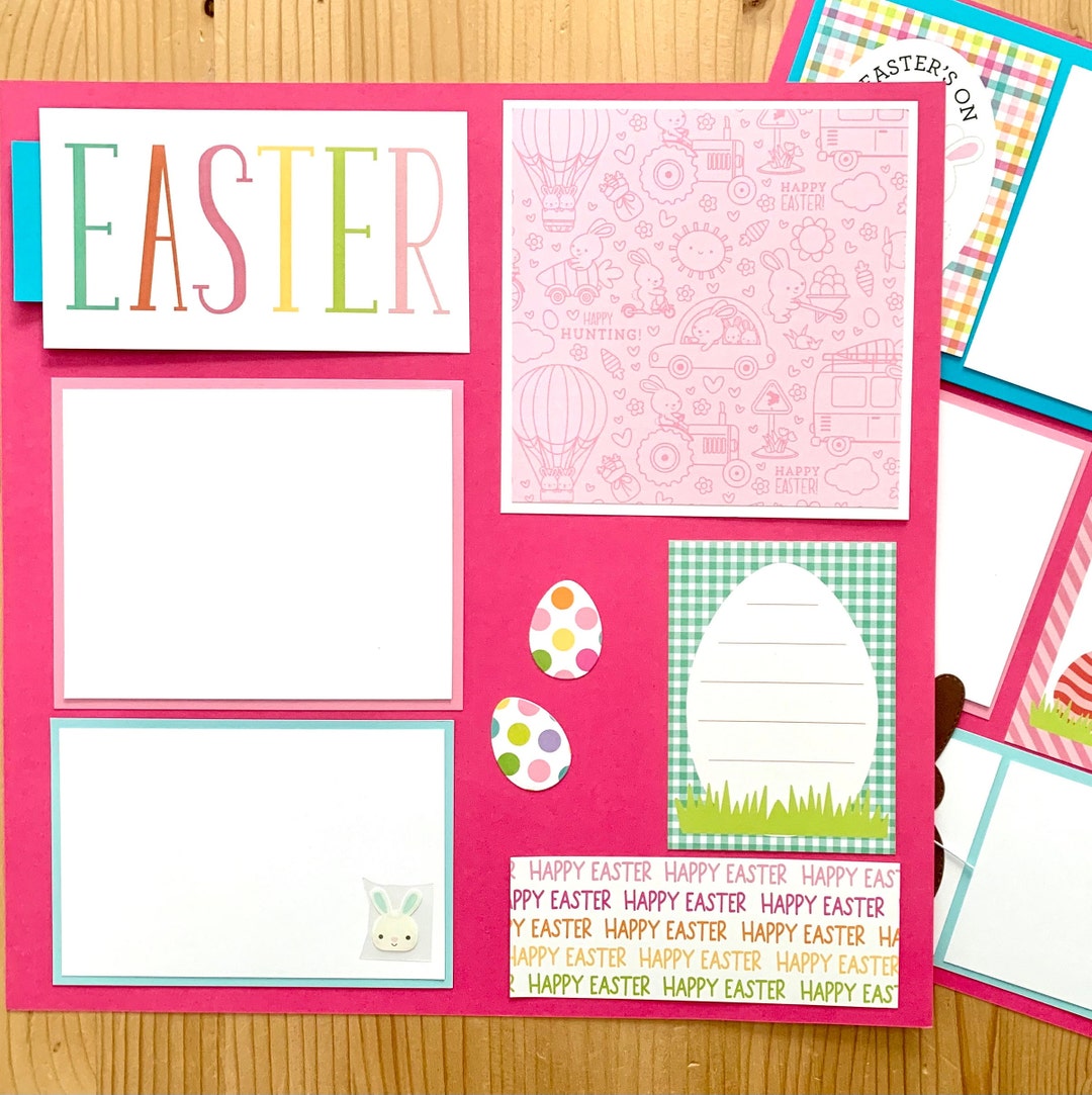Easter Scrapbook Page Double Layout. 12x12 Inches. DIY or Fully ...
