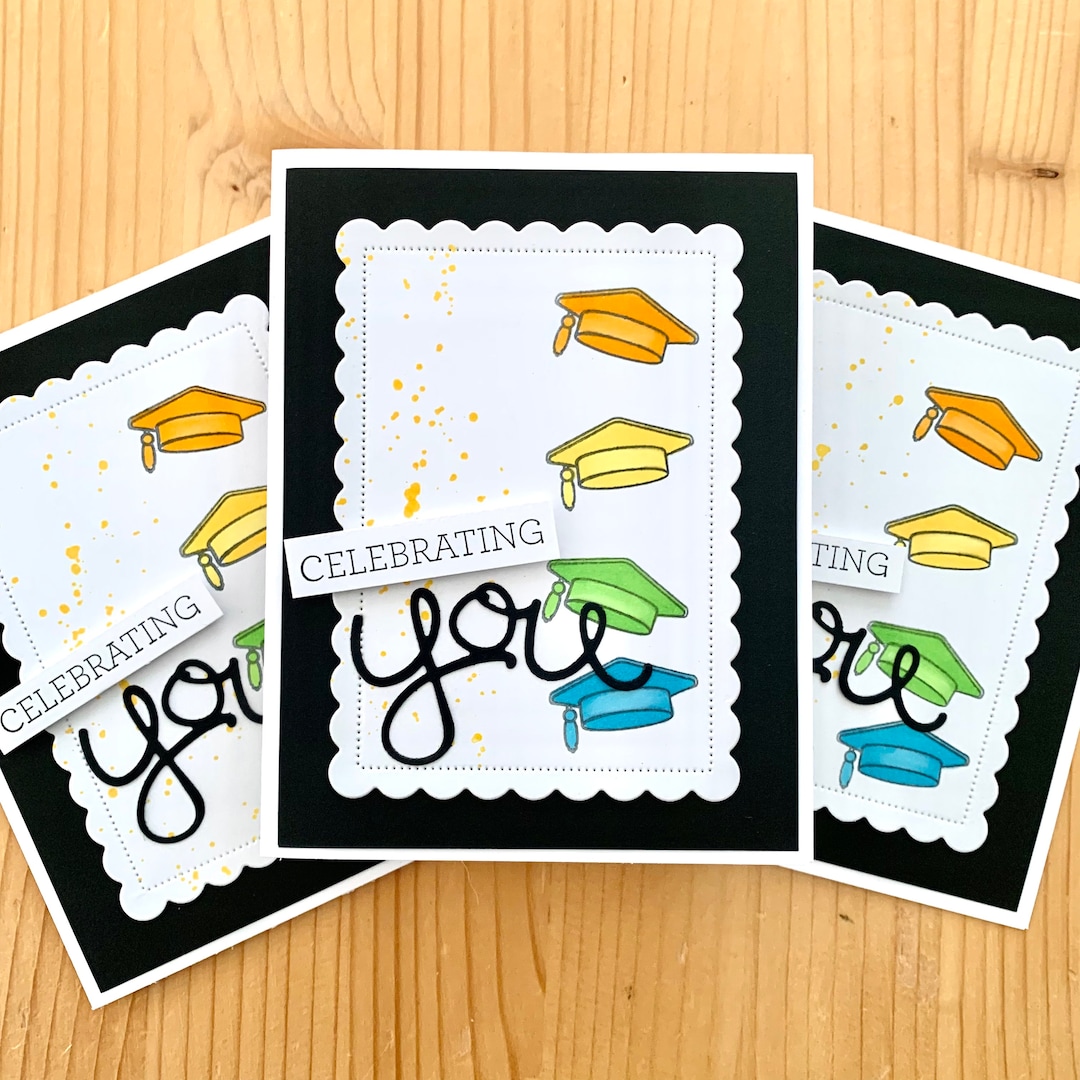 Handmade Graduation Card, Gift Card Holder. Celebrating You Rainbow ...