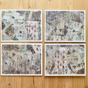 Blank Note Cards, Set of 12. Playing Cards - Etsy