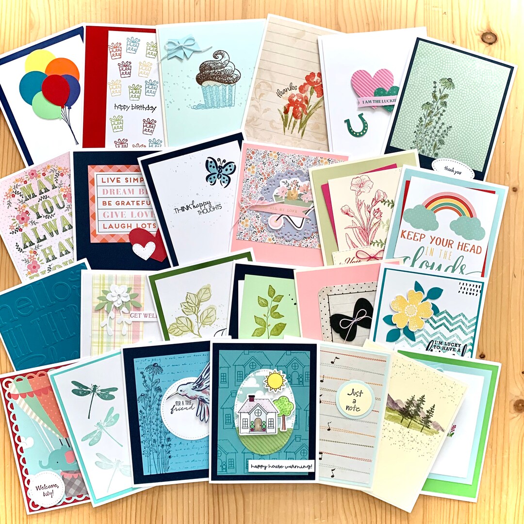 25 Greeting Cards, Assorted Designs for All Occasions. Stationery Gift ...