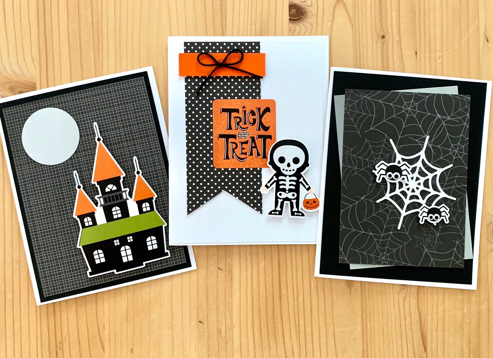 Handmade Halloween Cards Set of 5. Haunted House Mummy - Etsy