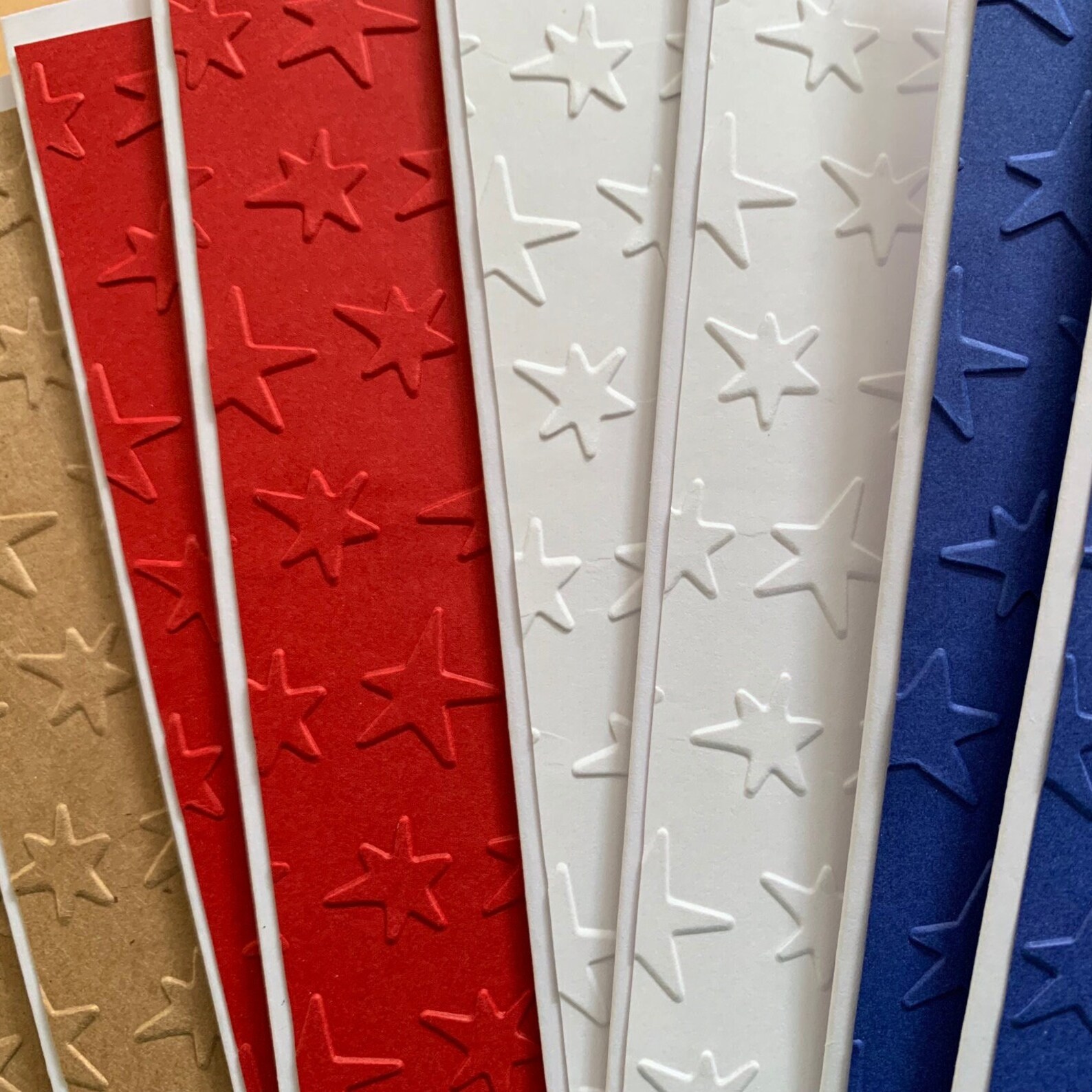 Embossed Star Card Set: Patriotic Red, White, and Blue Note Cards - Etsy