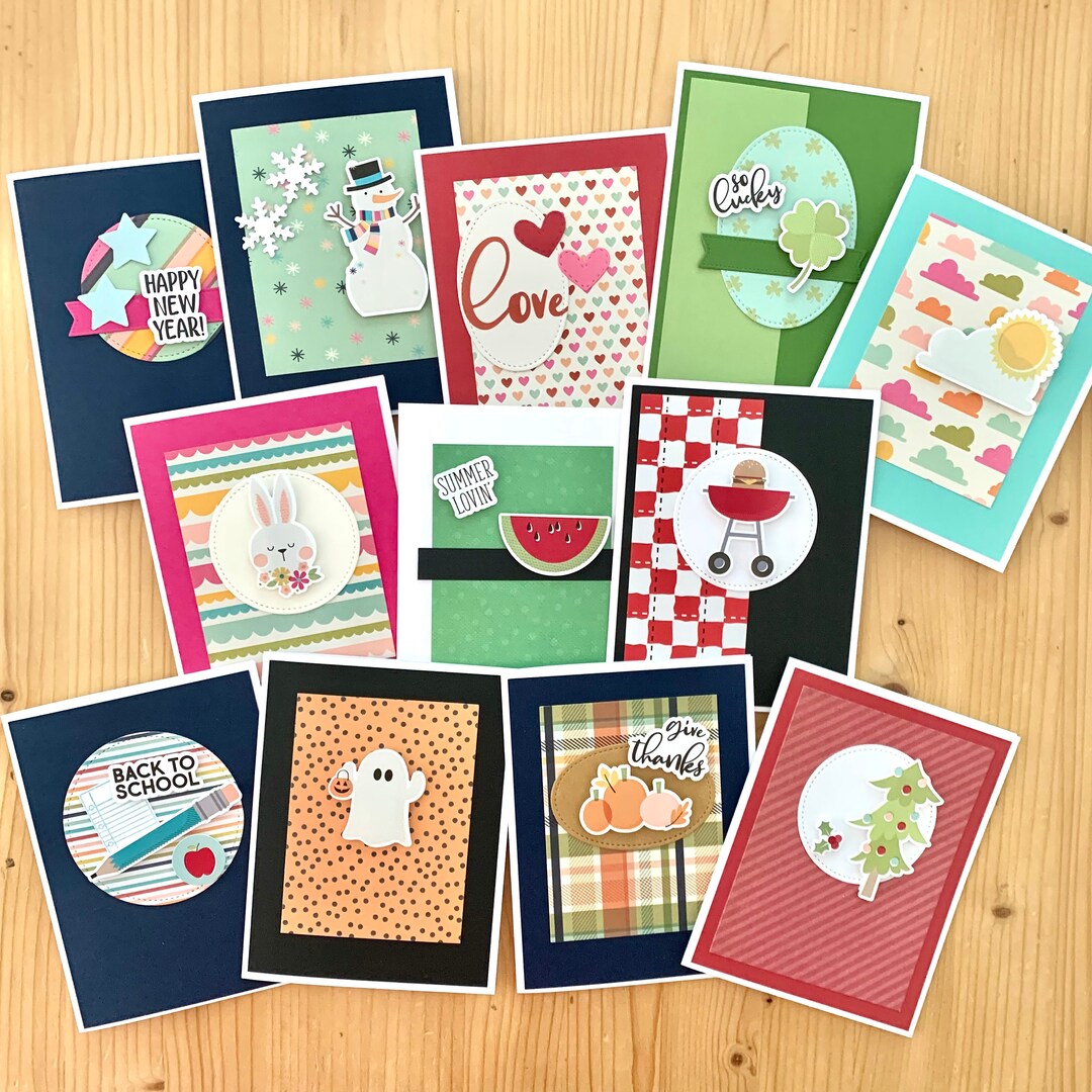 Cards for a Year. Every Holiday Greeting Card Set of 12. - Etsy